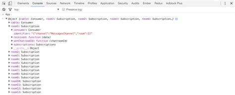 rails 5 action cable with multiple chatroom subscriptions