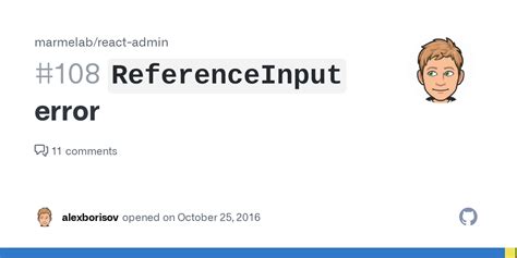 `referenceinput` Error · Issue 108 · Marmelabreact Admin · Github