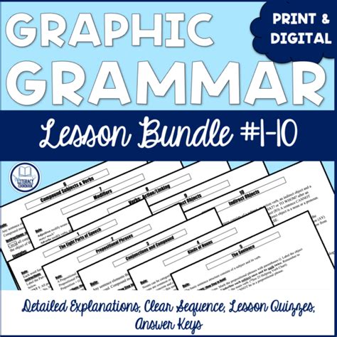 Subject Predicate Compound Modifiers Do Io Graphic Grammar Printand Digital Made By Teachers