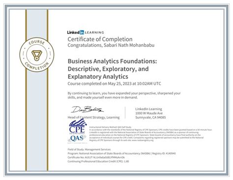 Sabari Nath Mohanbabu On Linkedin Certificate Of Completion