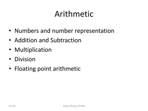 ppt computer arithmetic powerpoint presentation free download id