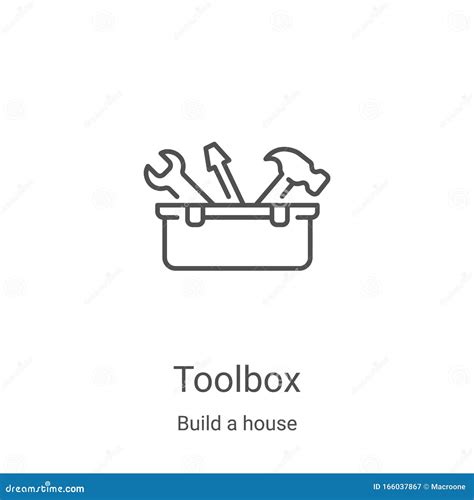 Toolbox Icon Vector From Build A House Collection Thin Line Toolbox Outline Icon Vector