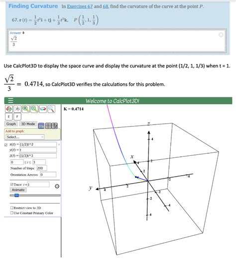 solved finding curvature in exercises 67 and 68 find the