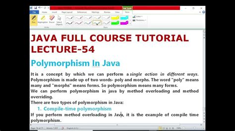 Java Lecture 54polymorphism In Javafull Explanation With Example