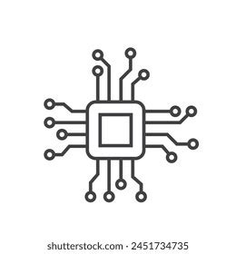 Micro Chip Processor Icon Vector Element Stock Vector Royalty Free Shutterstock