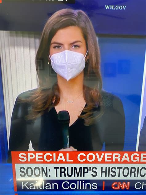 Kaitlin Collins Smoking Through That Mask Scrolller