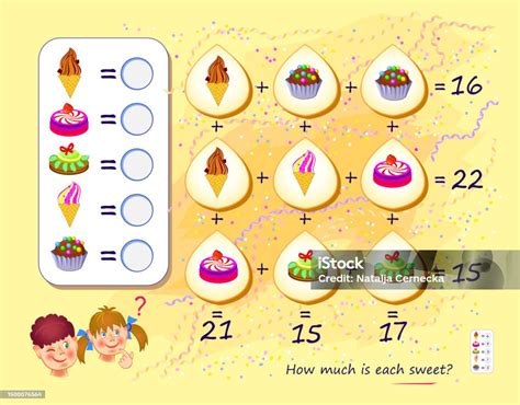 Mathematical Logic Puzzle Game For Smartest How Much Is Each Sweet
