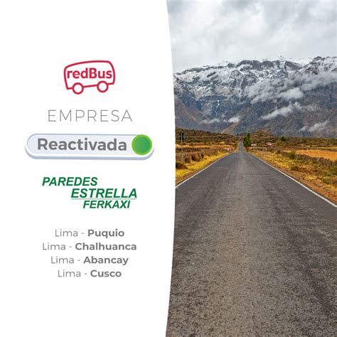 Redbus Redbuscontigo ¡volvió Expreso Paredes Estrella Sac A