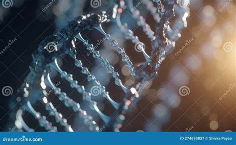 Molecule Of Dna Strands In A Cell Close Up Generative Ai Stock Illustration Illustration Of