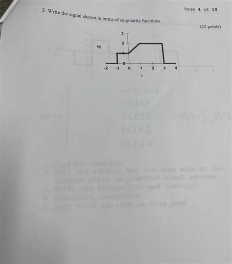 Solved 3 Write The Signal Shown In Terms Of Singularity