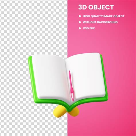 Premium PSD Open Notebook