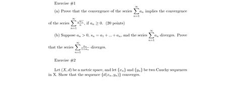 solved exercise 1 a prove that the convergence of the