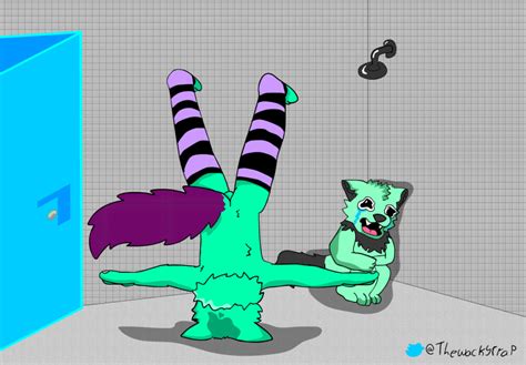 Rule 34 Anthro Assertive Male Balls Bathroom Bodily Fluids Cowering