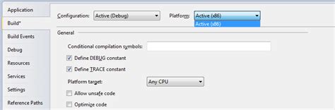 X How Can I Change The Build Platform Property In A Visual Studio Project Stack Overflow