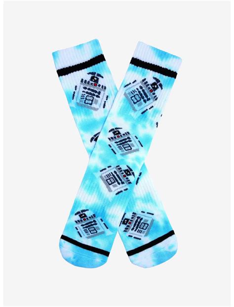 Star Wars Chibi R2 D2 Tie Dye Crew Socks Boxlunch Exclusive Boxlunch