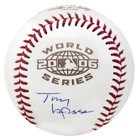 Tony Larussa Signed 2006 World Series Logo Baseball Schwartz