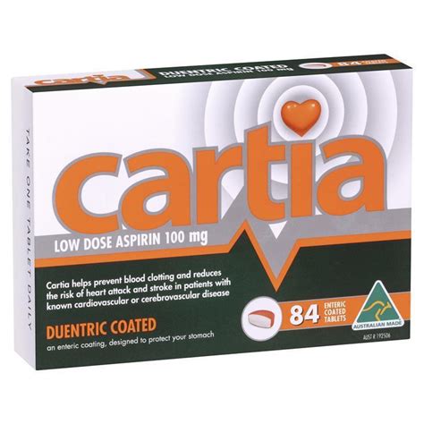 Buy Cartia 100mg Tablets 84 Online At Chemist Warehouse