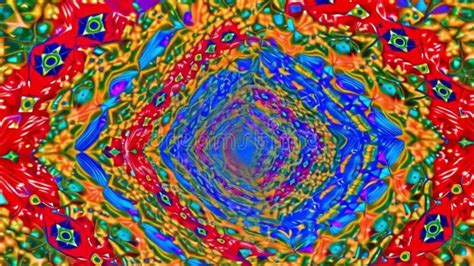 Kaleidoscope Style 3d Pattern Shifting In Continuous Loop Stock Video