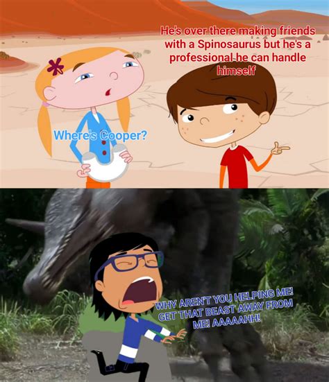 Cooper Plum Landing Gets Chased By A Spinosaurus By Mognezun1971 On