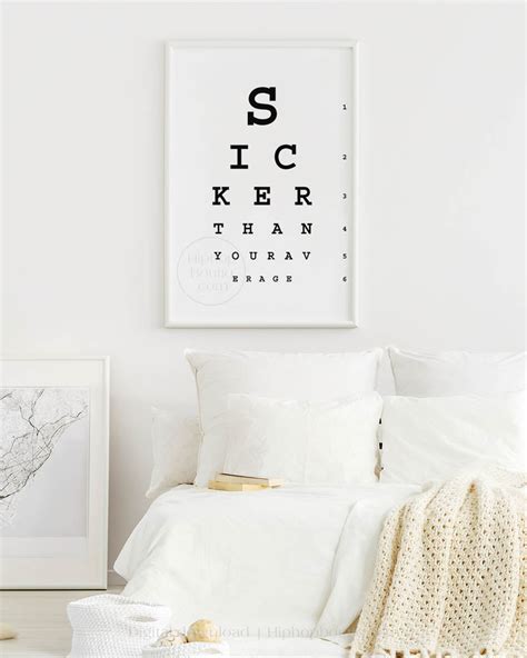 Sicker Than Your Average Eye Chart Poster Hiphopboutiq