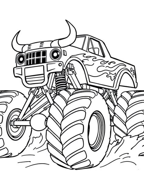 10 Free Printable El Toro Loco Monster Truck Coloring Pages