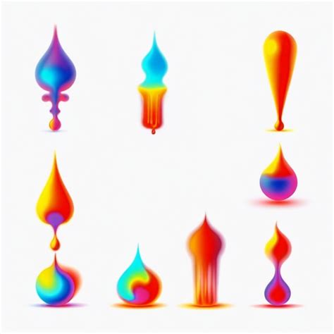 Thermal Vector Set White Background Isolated A High Quality Premium