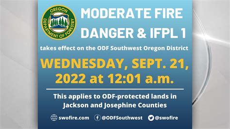 Fire Danger Will Decrease To ‘moderate On Odf Protected Lands In Sw Oregon Kobi Tv Nbc5