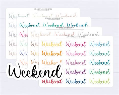 Weekend Planner Stickers 15 Stickers Erin Condren Planner Sticker