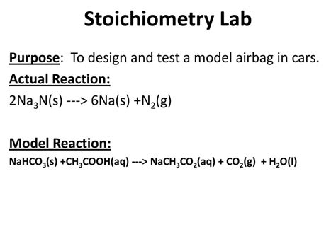 Stoichiometry Objectives Identify What Stoichiometry Is In Chemistry