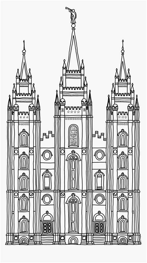 Lds Temple Clipart Outline