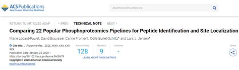 News In Proteomics Research 22 Phosphoproteomics Data Analysis Solutions Go Head To Head