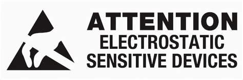 Premium Vector Static Awareness Labels Attention Electrostatic Sensitive Devices Observe