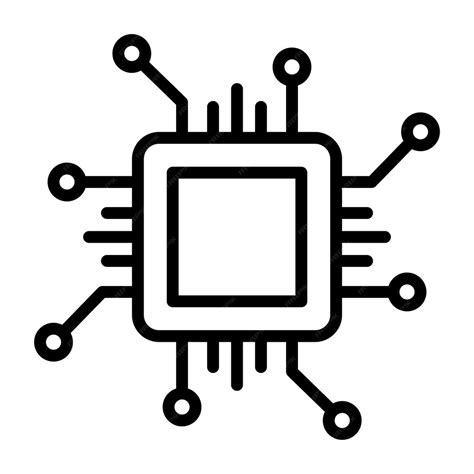 Premium Vector Chip Sign Symbol Vector Glyph Icon
