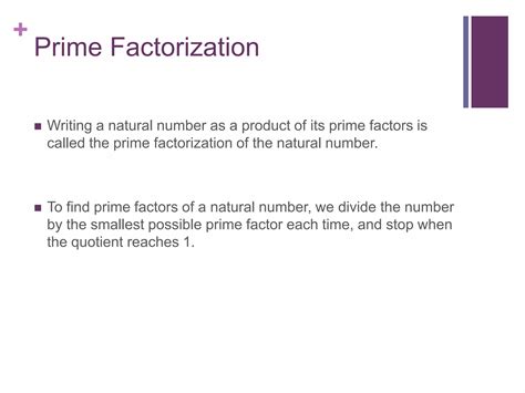 Prime Numbers And Factorization Pptx