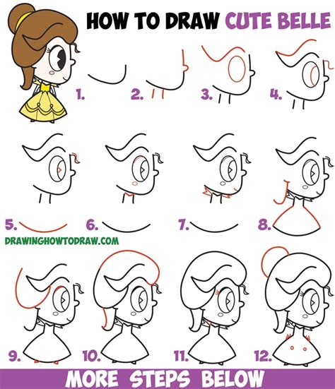 How To Draw Disney Princesses Step By Step Chibi How To Draw Disney Princesses Step By Step Chibi