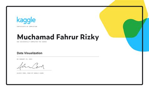 Muchamad Fahrur Rizky Completed The Data Visualization Course On Kaggle