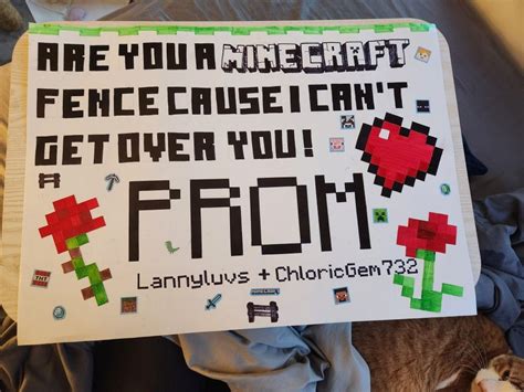 Cute Minecraft Promposal Poster