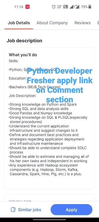 Data Analystr Python Developer Analyst Job Dataanalyst Fresherjobs