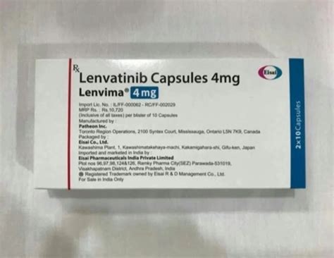 Lenvima Lenvatinib Capsules At ₹ 8000box Lenvima In Ahmedabad Id