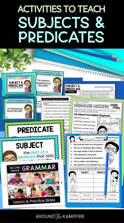 Subject And Predicate Activities 2nd Grade Grammar Subject And