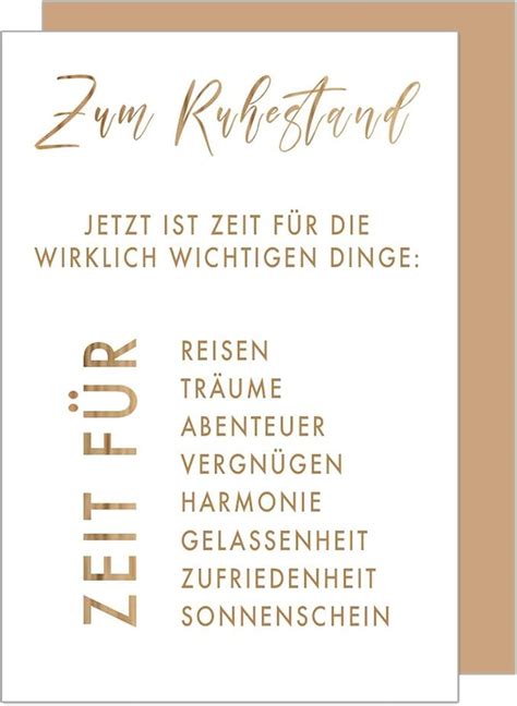 Edition Seidel Premium Glückwunschkarte Zum Ruhestand Mit Umschlag Grusskarte Karte Mit Spruch