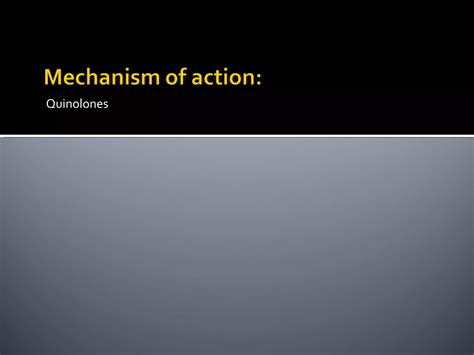 Quinolones And Fluoroquinolones Ppt