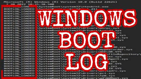 How To Enable And Find Your Windows Boot Log Youtube