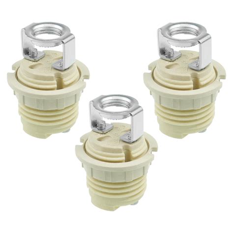 Emagtech 3pcs G9 Lamp Holder With Bracket G9 Threaded Ceramic Halogen Socket With Ring G9