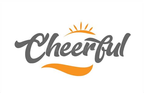Cheerful Black Hand Writing Word Text Typography Design Logo Icon Stock