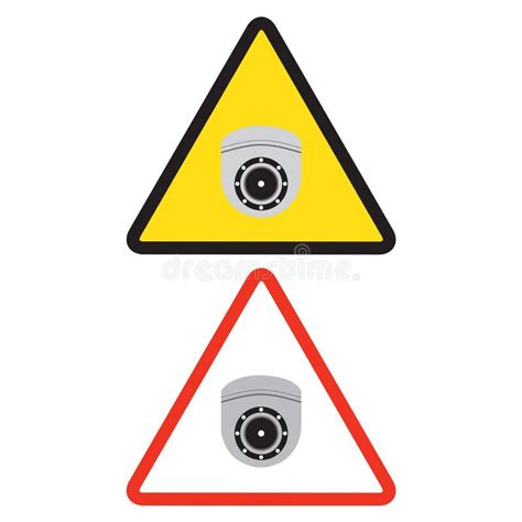 Security Camera Zone Banners On A White Background Stock Vector Illustration Of Icon Graphic