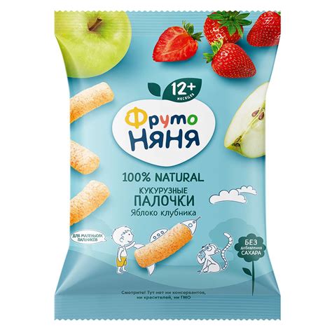 Палочки ФрутоНяня кукурузные яблоко-клубника 20г с 1года купить по цене ...