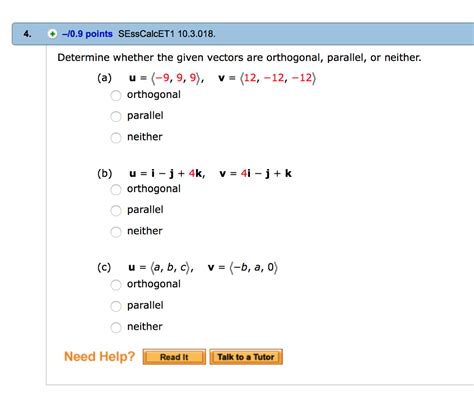 Solved Determine Whether The Given Vectors Are Orthogonal Chegg