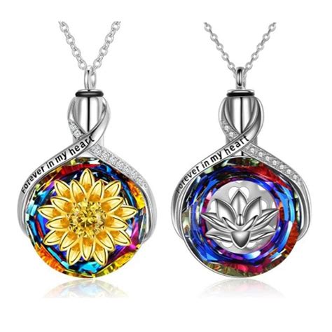 Sunflower Cremation Jewelry Sunflowerlotus To Hold Cremated Remains