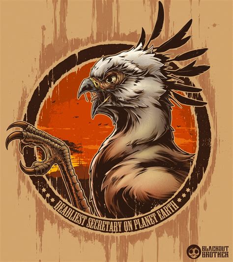 Secretary Bird Tattoo